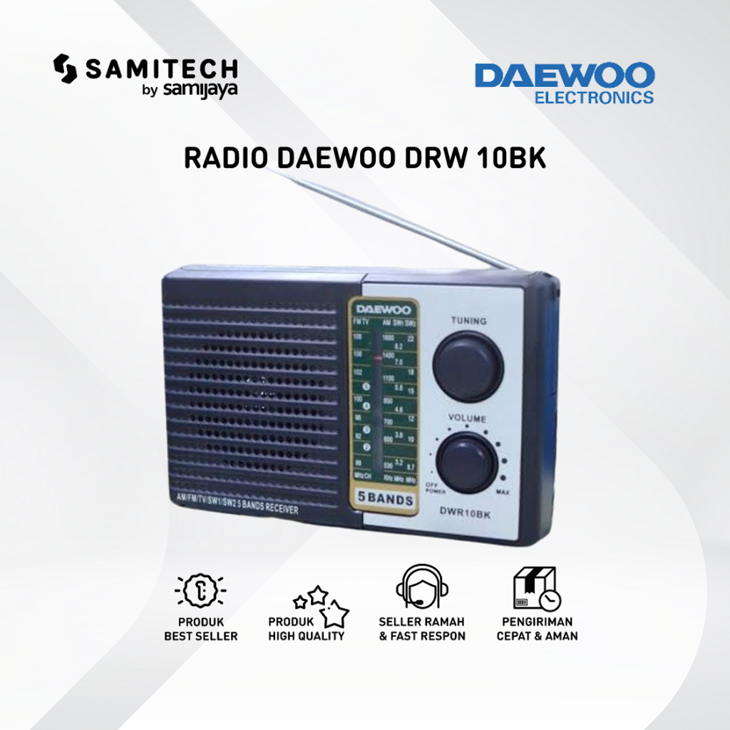 Jual RADIO DAEWOO DWR 10BK RADIO POTABLE | Shopee Indonesia