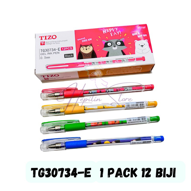 Jual Pulpen Gel 0.5 mm Tizo / Ballpoin Paris , Cat , Around the World ...