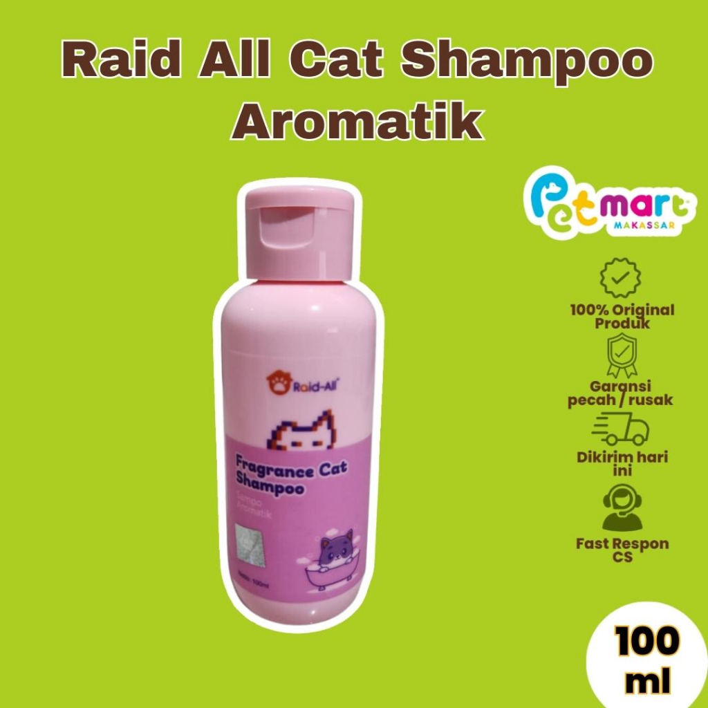Jual Sampo Kucing Wangi Raid All Aromatik Fragrance Cat Shampoo 100 ml ...