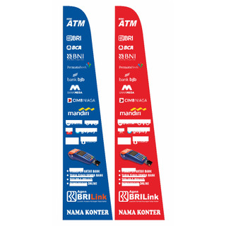 Jual BENDERA MINI ATM BRILINK ( MINIMAL 2PCS, CUSTOM NAMA KONTER ...
