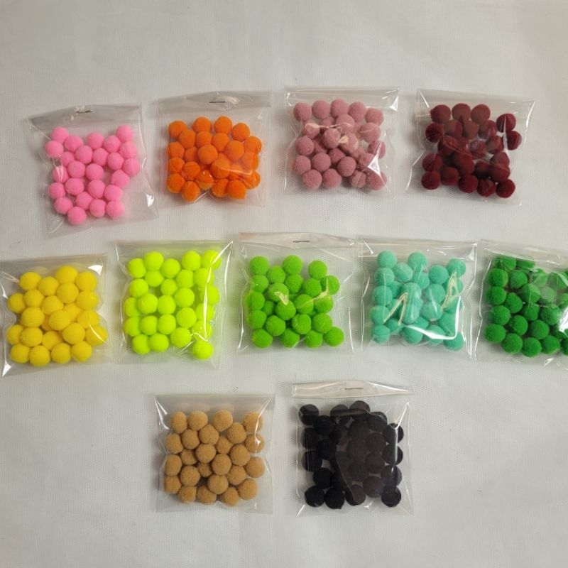 Jual POM POM PREMIUM BULU SUPER HALUS POMPOM BENANG MAINAN EDUKATIF ...