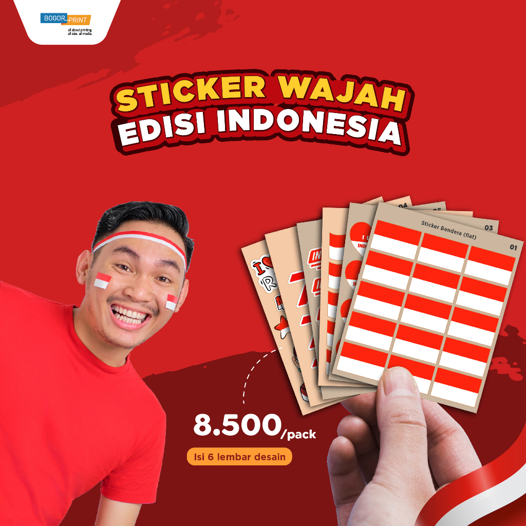 Jual STIKER PIPI BENDERA MERAH PUTIH INDONESIA EDISI KEMERDEKAAN ...
