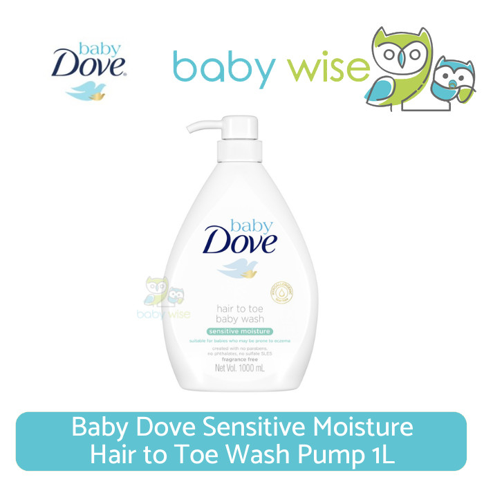Jual Baby Dove Sensitive Moisture Hair to Toe Wash Pump 1L | Shopee ...