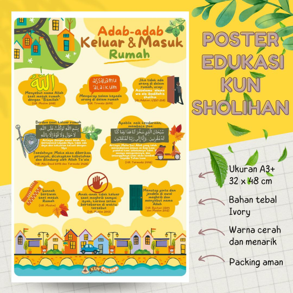 Jual Poster Adab Adab Keluar And Masuk Rumah Shopee Indonesia 