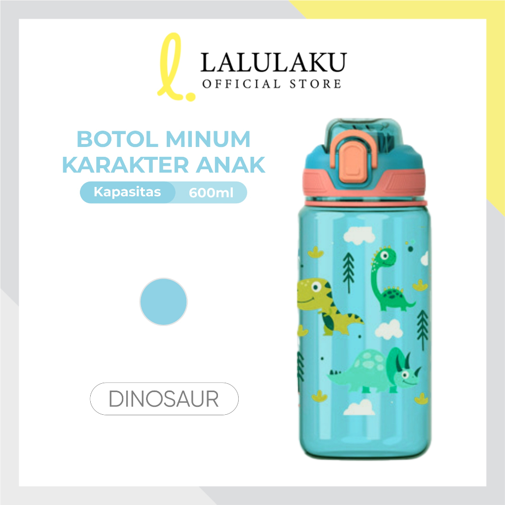 Jual Botol Minum Karakter 600ml Sedotan Anak Sekolah TK SD Kartun Anak Laki laki Perempuan ...