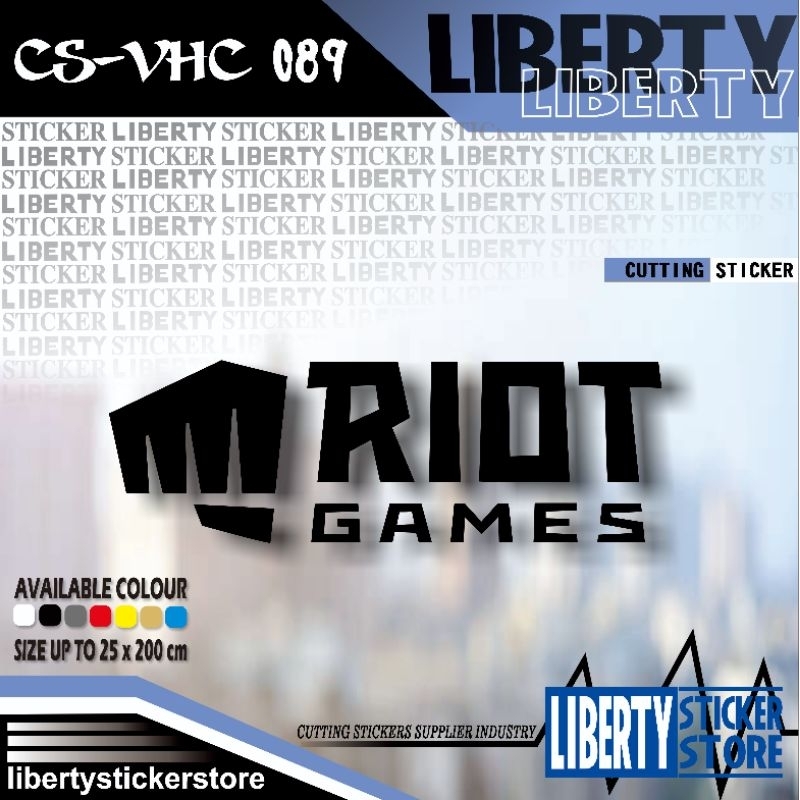 Jual riot games cutting sticker 2 | riot games cutting stiker | cutting ...