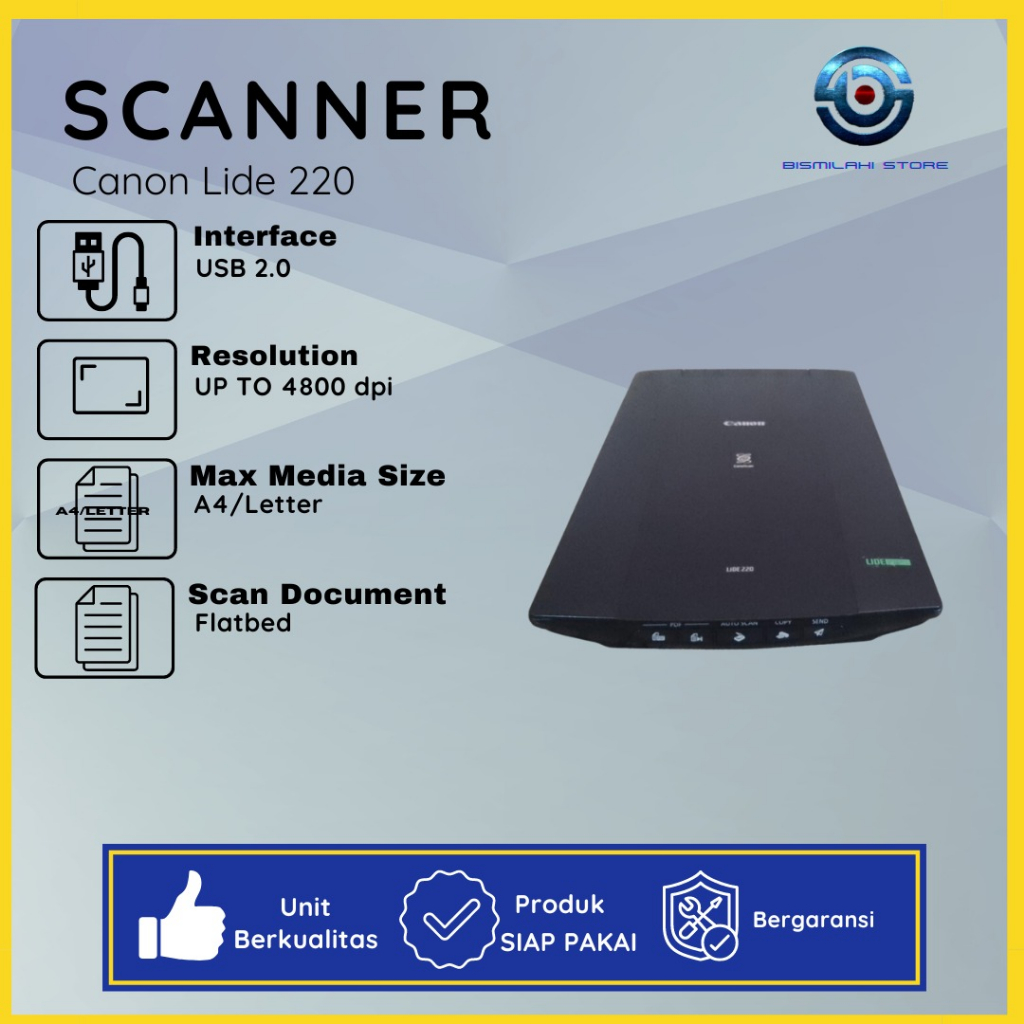 Jual Scanner A4 Canon Canoscan Lide 220 Siap Pakai Fungsi Normal ...