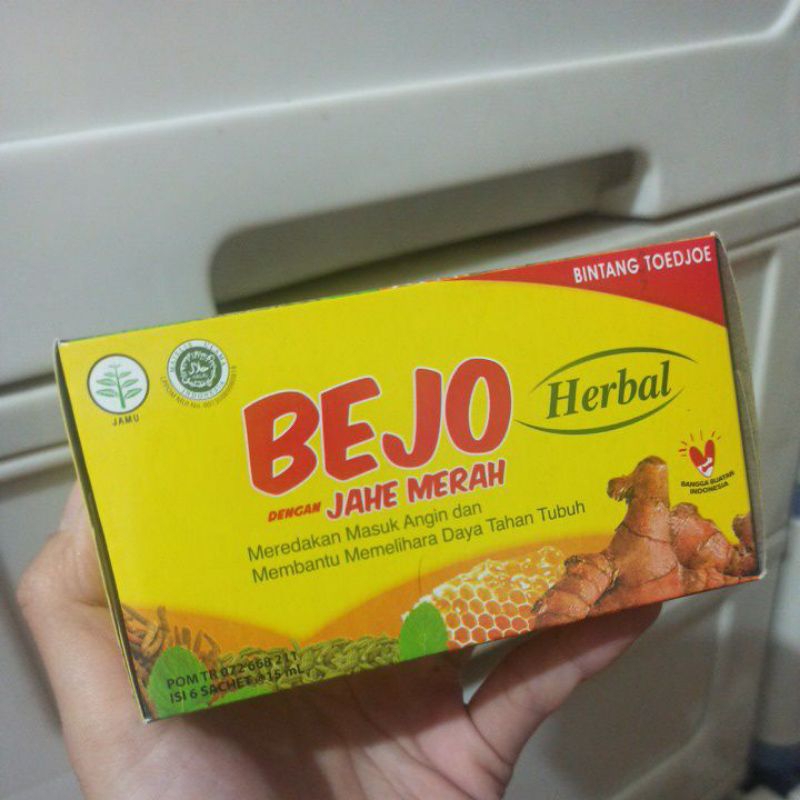 Jual Bejo herbal jahe merah cair box isi 12 sachet 15ml | Shopee Indonesia