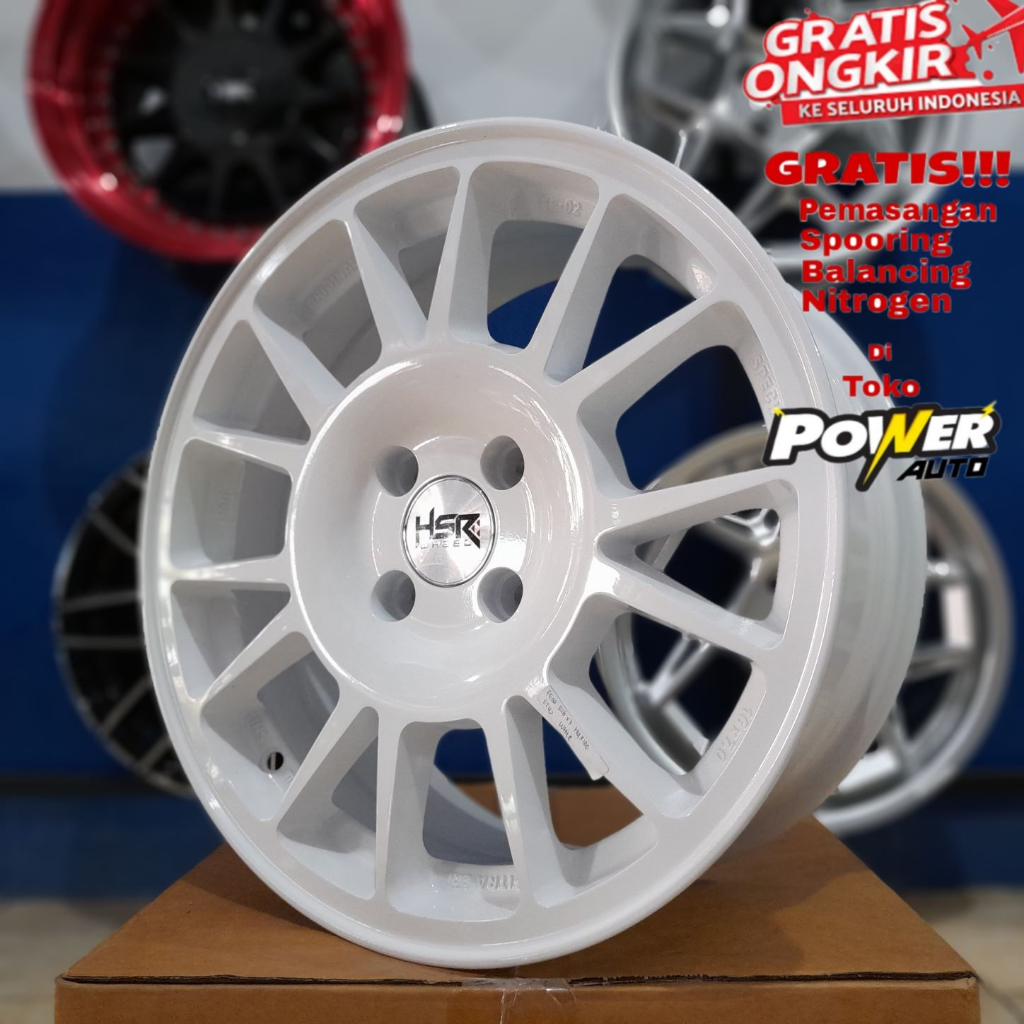 Jual velg r16 hsr terbaru tipe fe02 putih single pcd 4x100 untuk mobil raize rocky brio ignis ...