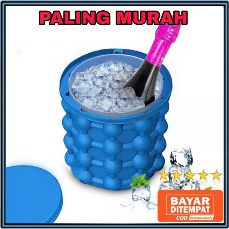 Jual Ice Genie Tempat Es Batu Ice Cube Bucket 3D Silicone Mold - C01 ...