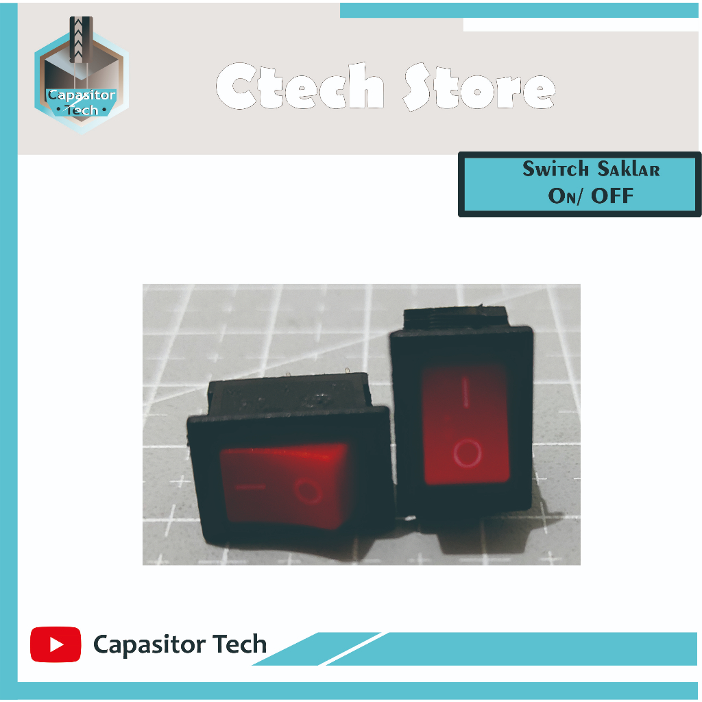 Jual Saklar Switch Mini On/Off Merah Hitam 2 Pin Kaki | Shopee Indonesia