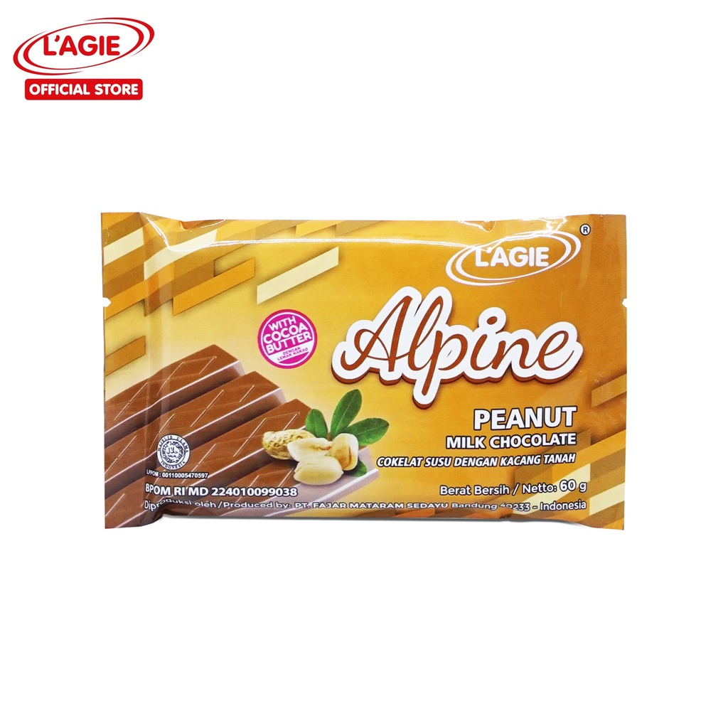 Jual Lagie Alpine Coklat 60gr Batang, Cokelat L'agie Alpin Milk ...