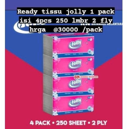Jual Jolly tissue 250 sheet 4 pcs/original | Shopee Indonesia