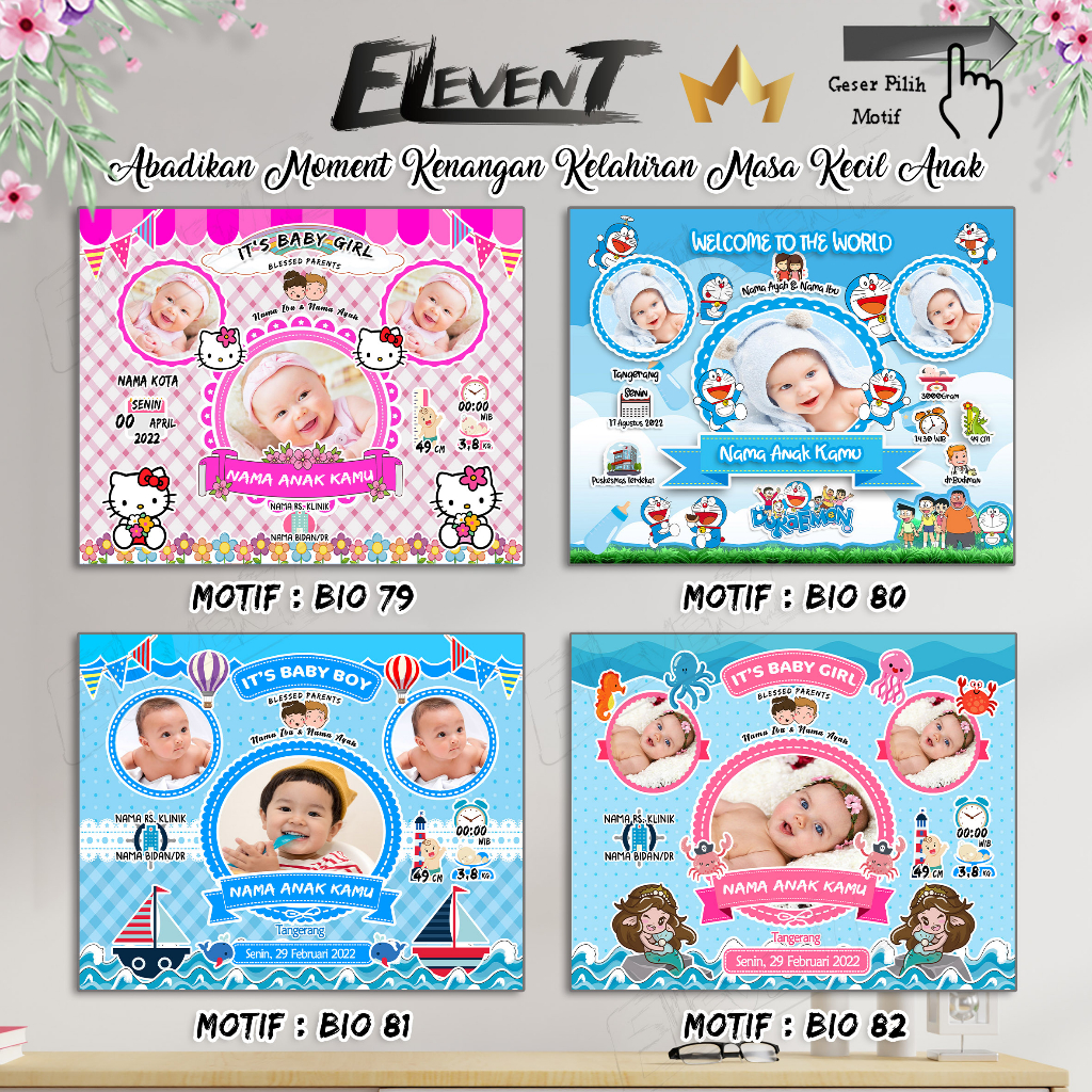 Jual Bikin Biodata Bayi Kayu 30x40cm Foto Gantung Hiasan Dinding ...