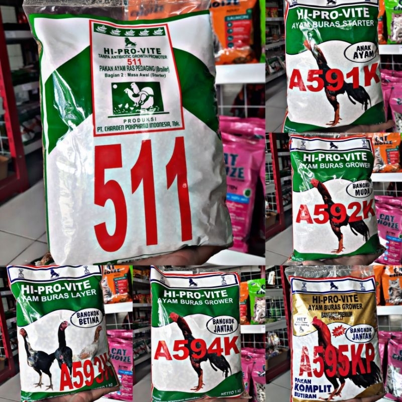Jual PAKAN AYAM / PUR AYAM POKPHAND 511 591 592 593 594 595KP. | Shopee ...
