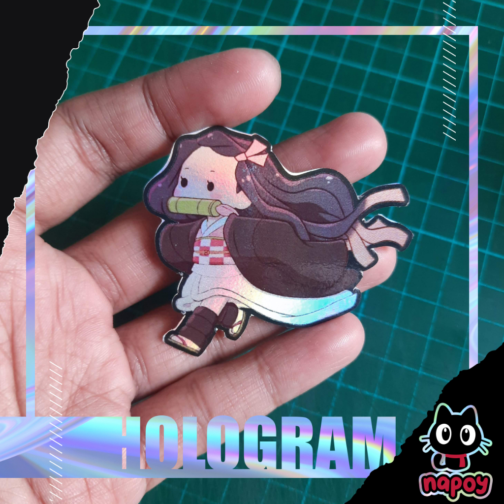 Jual Stiker Hologram Anime Demon Slayer Nezuko Run | Shopee Indonesia