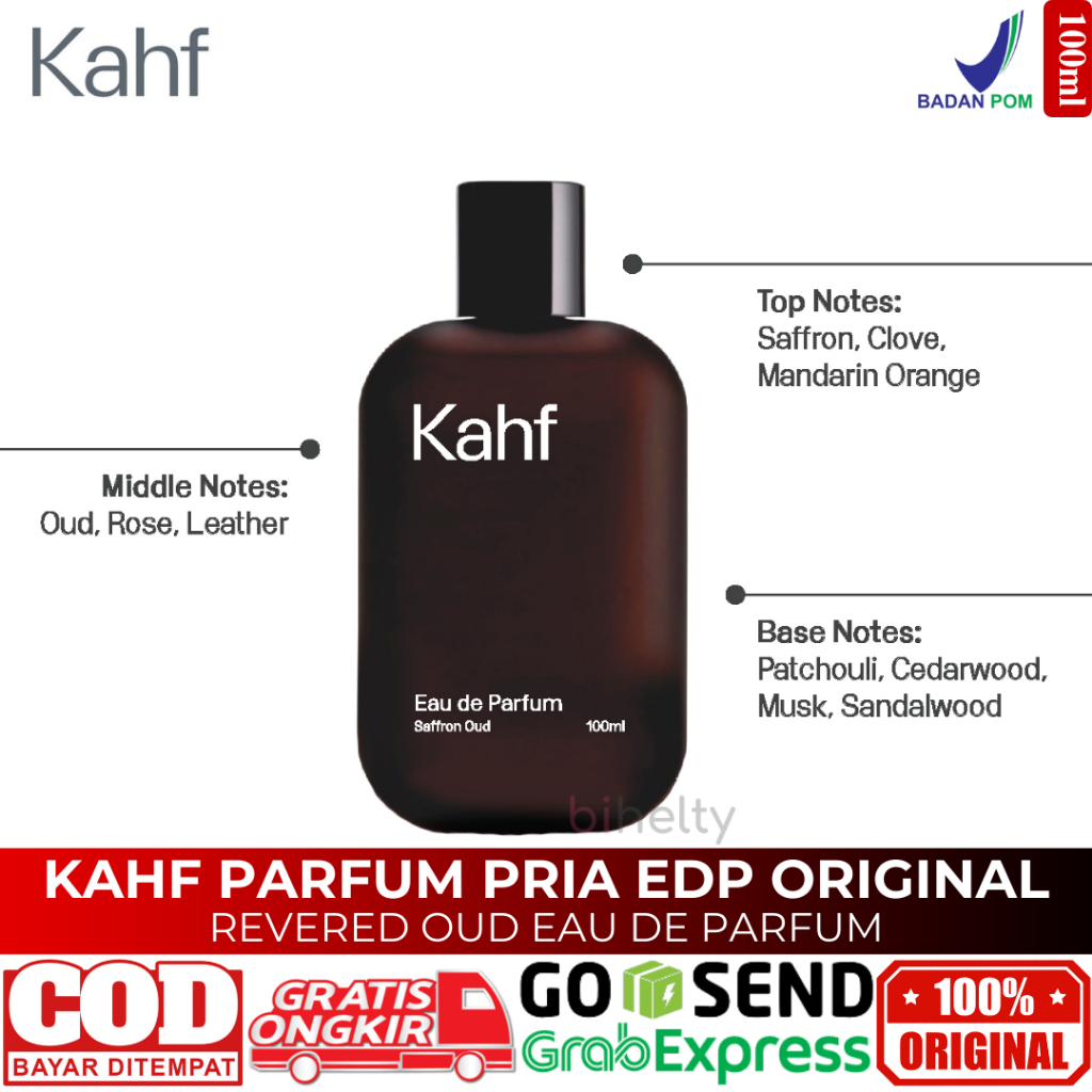 Jual Kahf EDP Saffron Oud Eau de Parfum Original - Parfum Pria 100 ml ...