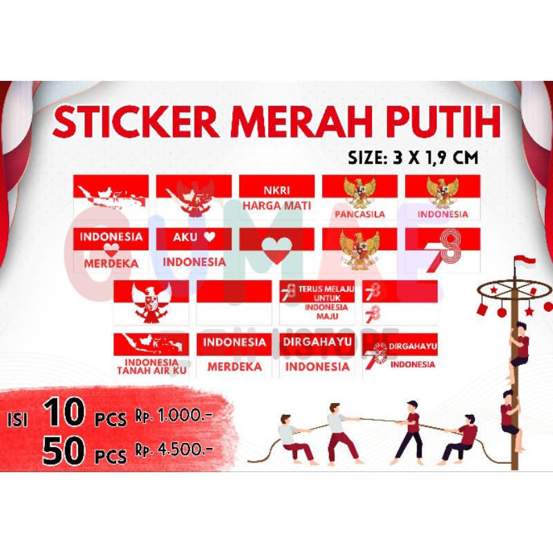 Jual STICKER BENDERA MERAH PUTIH | Shopee Indonesia