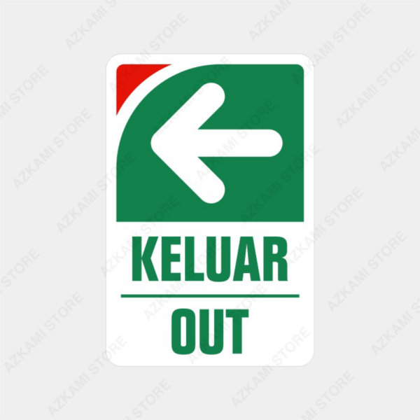 Jual Jual Rambu Petunjuk Arah Keluar 20cm x 30cm - Plat Alumunium ...