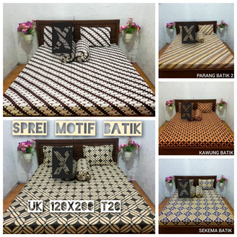Jual SPREI MOTIF BATIK UK 120X200 TINGGI 20 CM | Shopee Indonesia