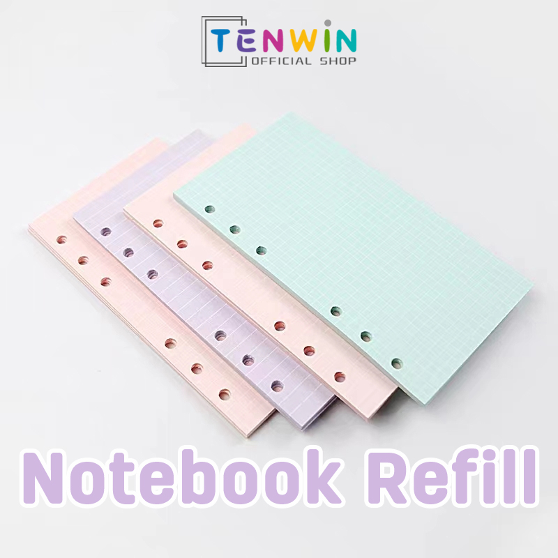 Jual Loose Leaf Isi Binder B5 Refill Notebook A6 /A5 6ring 6 holes for ...