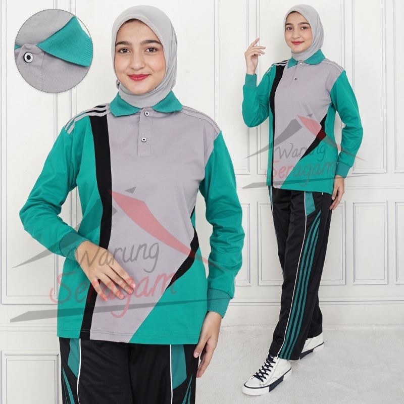 Jual Baju Olahraga Wanita Pria 1 Set Kaos Trening Seragam Senam ...