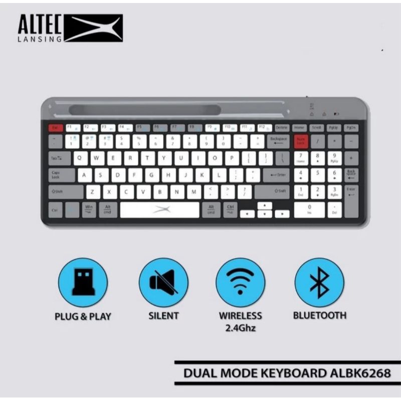 Jual KEYBOARD ALTEC LANSING DUAL MODE (Wireless&Bluetooth) ALBK6268 ...