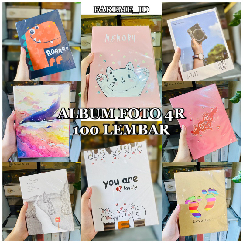 Jual (4R) ALBUM FOTO UKURAN 4R KLASIK 100 SLOT HARDCOVER / BUKU ALBUM ...
