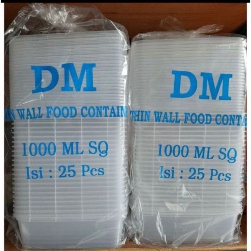 Jual KOTAK MAKAN PANJANG 1000ML - BOX THINWALL FOOD CONTAINER - ISI ...