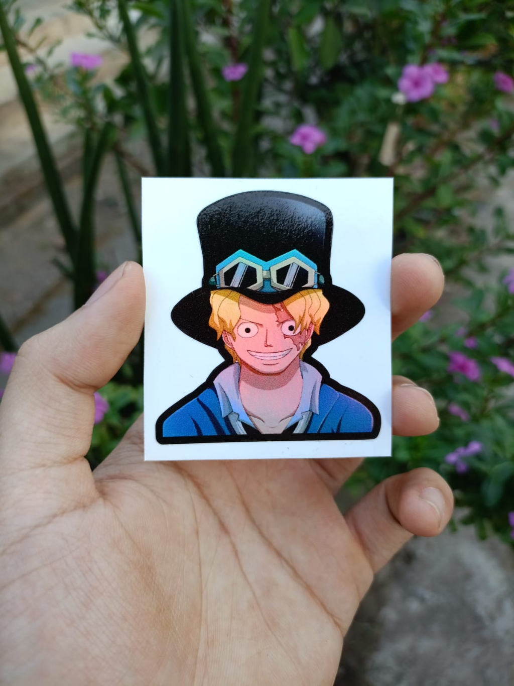 Jual Stiker Anime One Piece Hologram Sabo Ukuran 5,6 cm sticker case hp ...