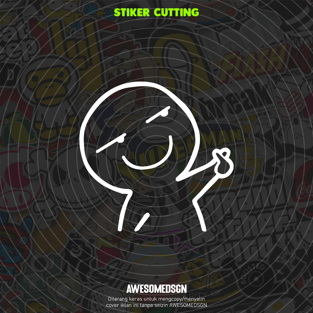 Jual STIKER CUTTING TANGAN LOVE LUCU | Shopee Indonesia