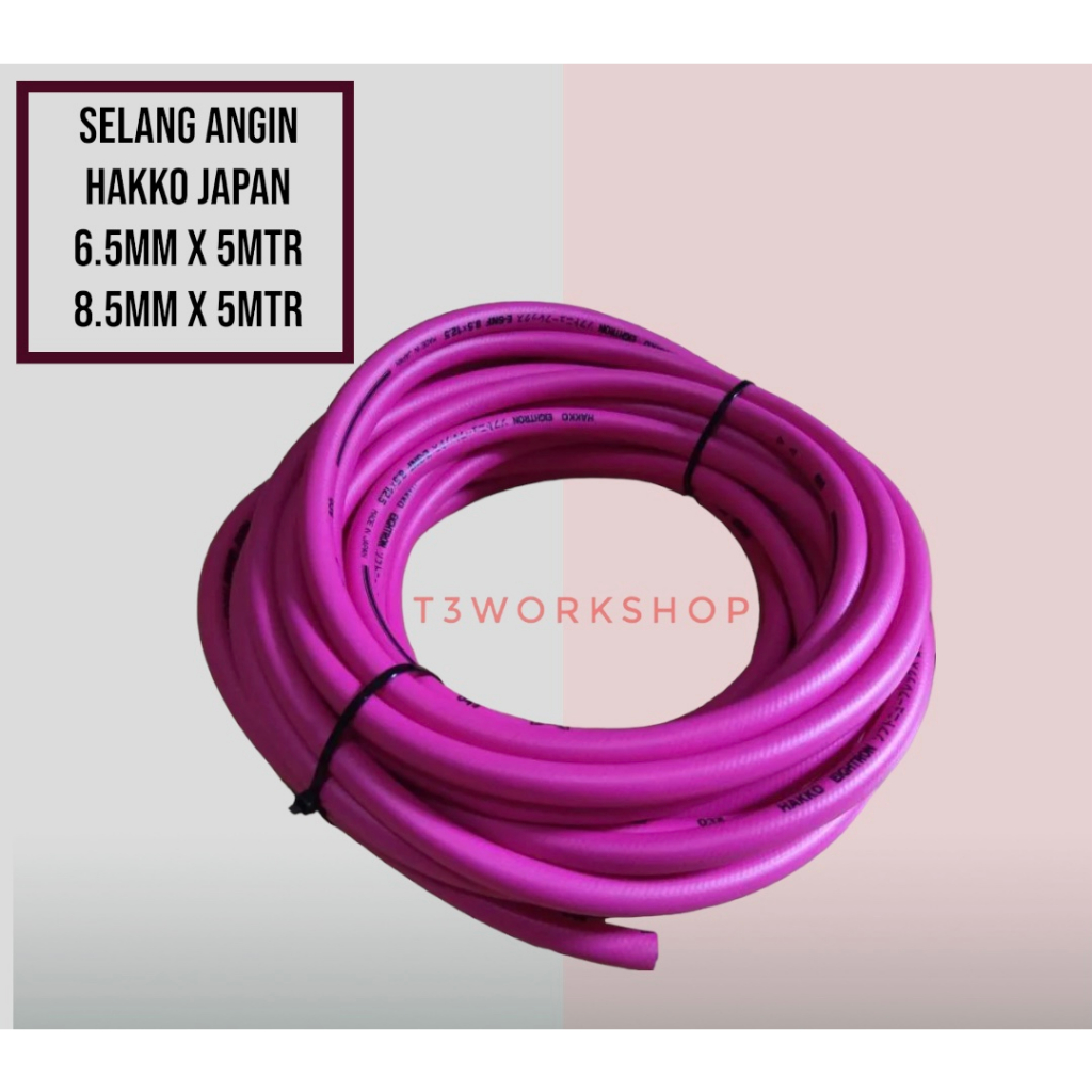 Jual Selang angin air hose flexible HAKKO E-SNF / 5mtr - 1set Coupler Nipple NITTO | Shopee ...