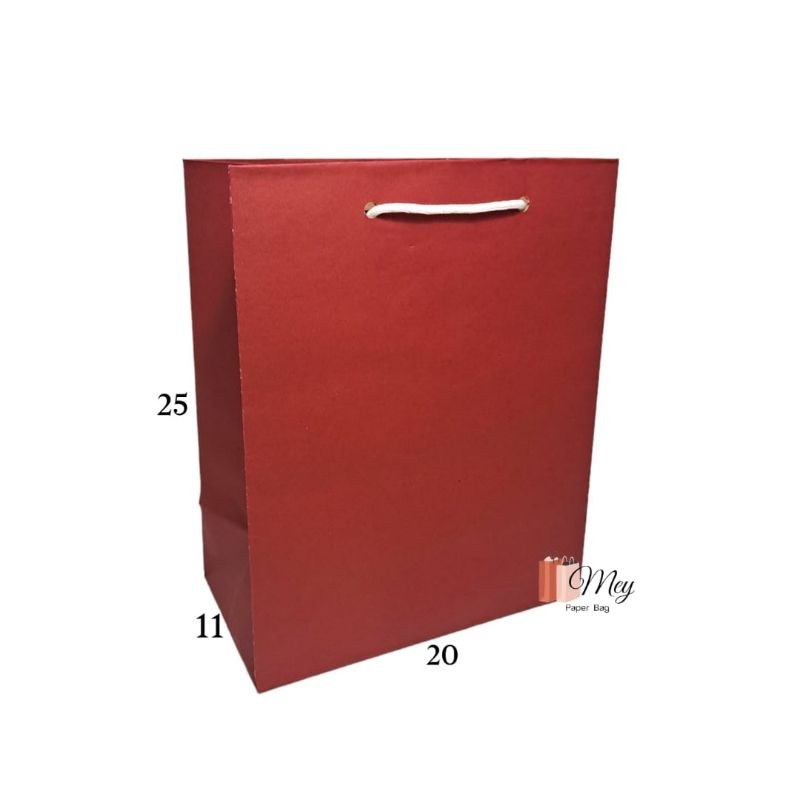 Jual Paper Bag Merah Polos Uk 20x25 | Shopee Indonesia