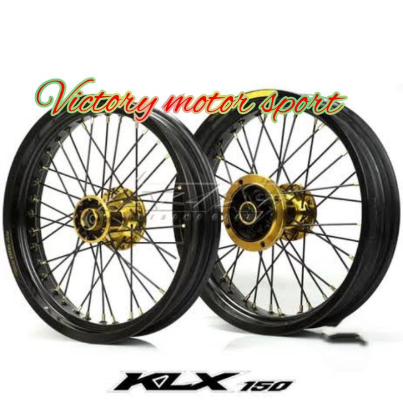Jual velg set KLX D-Tracker scarlet two tone 300 350 17 velg set ...