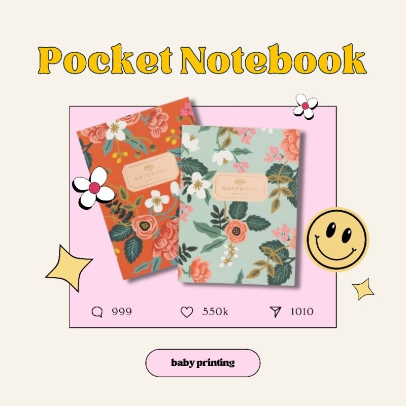 Jual Cetak Pocket Notebook A6 Custom | Shopee Indonesia