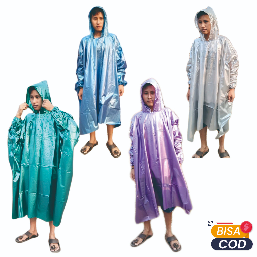 Jual Jas Hujan Dewasa Tebal Jumbo Anti Tembus Air/Jas Hujan PVC Murah Promo | Shopee Indonesia