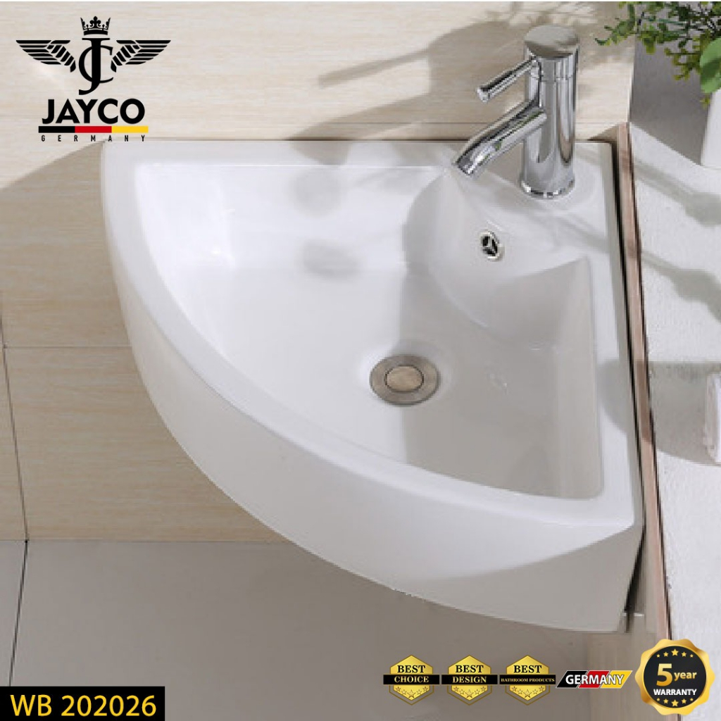 Jual JAYCO CORNER WASTAFEL SUDUT CUCI TANGAN WB202026 WHITE | Shopee ...
