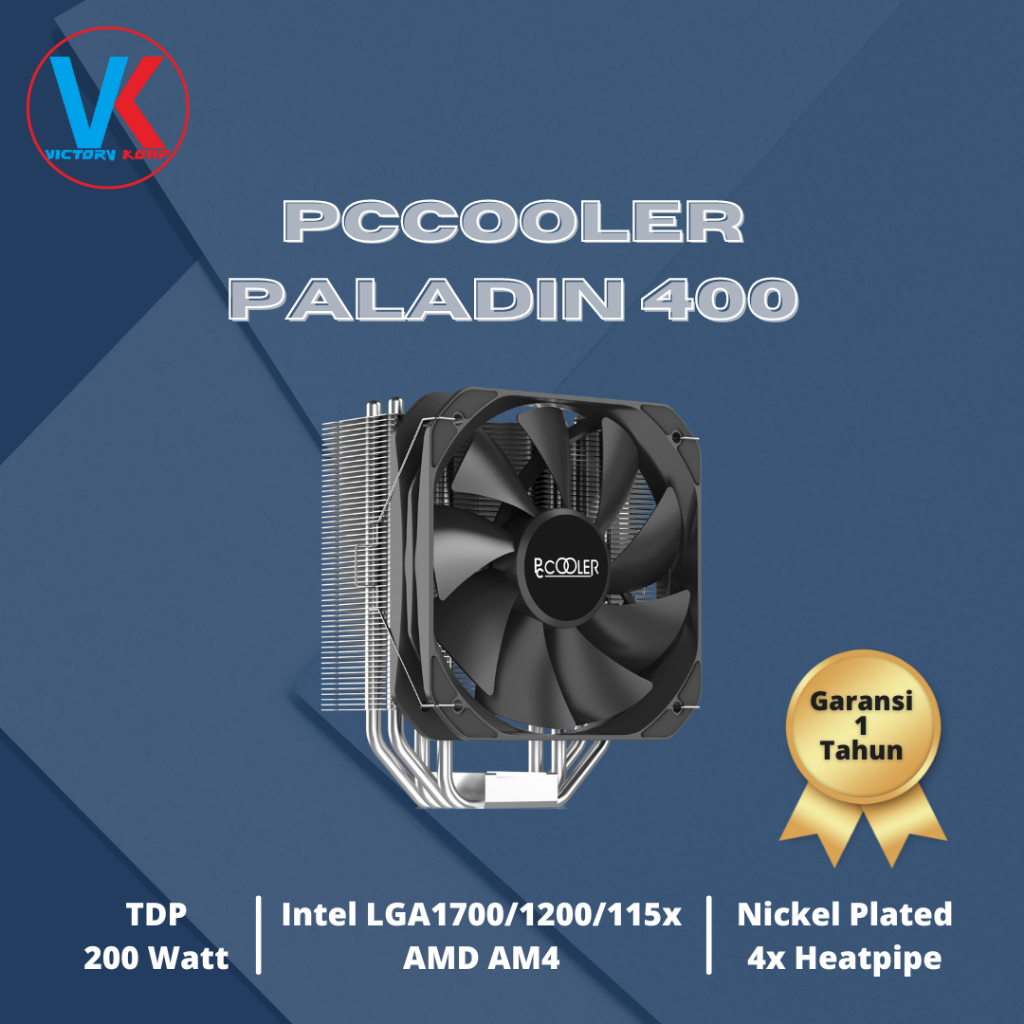 Jual CPU Cooler PCCooler Paladin 400 TDP 200 W Intel AMD Nickel Plated ...