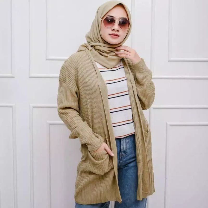 Jual Cardigan belle/atasan wanita/rajut premium outerwear/Cardigan BELLE CARDY OVERSIZE | Shopee ...