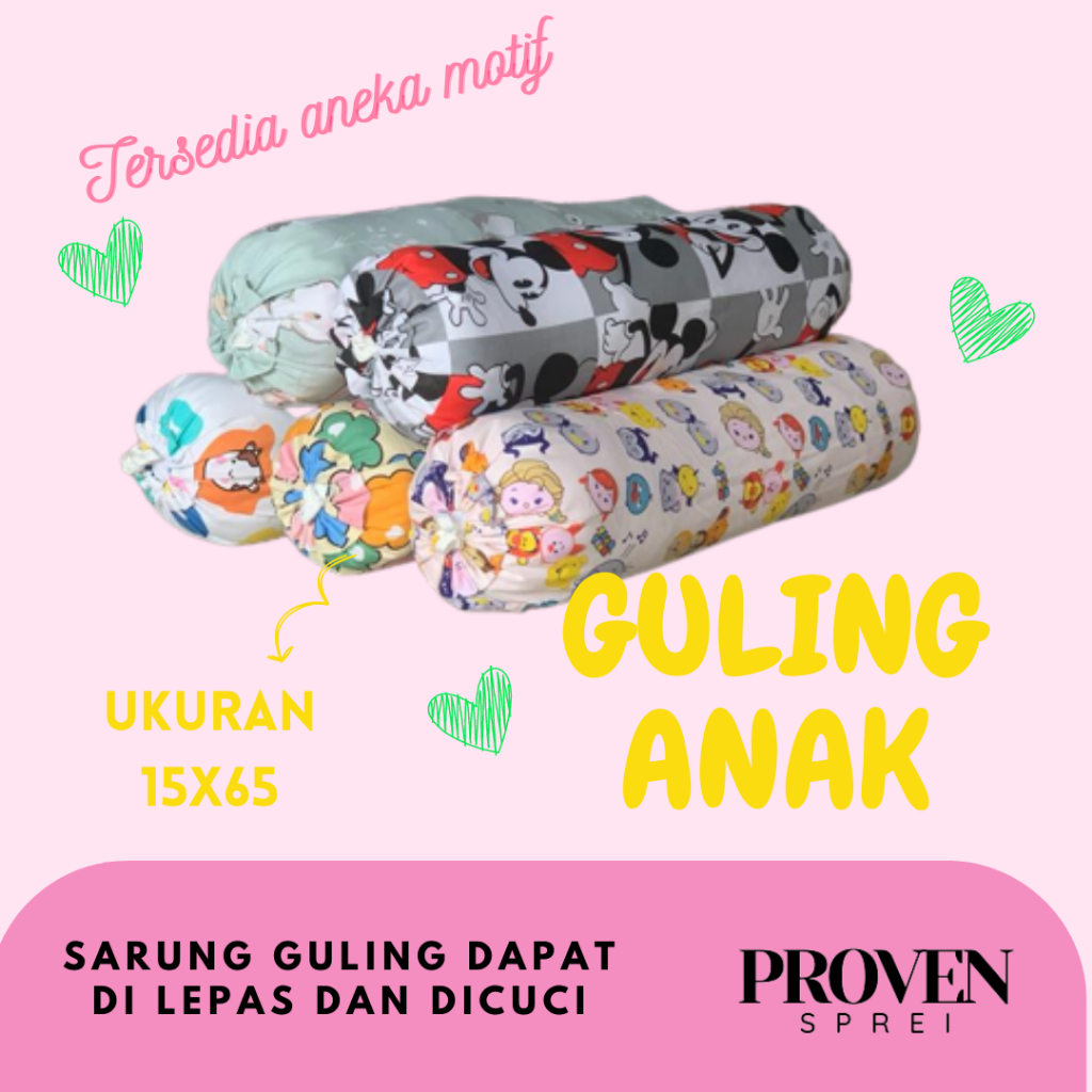 Jual Guling Anak - Guling Balita Karakter / sarung guling bisa di copot ...