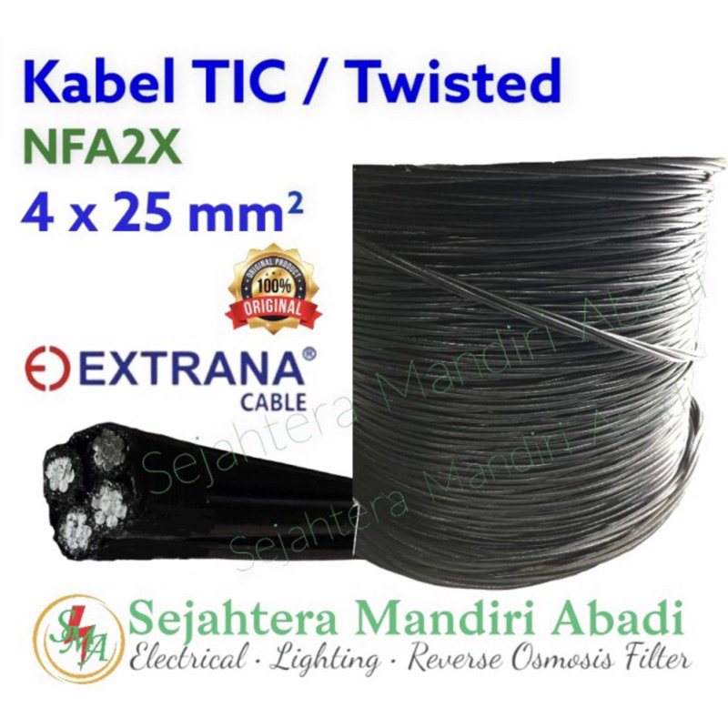 Jual Kabel TIC 4x25 PLN Twist SR Twisted NFA2X Aluminium Isi 4 | Shopee ...