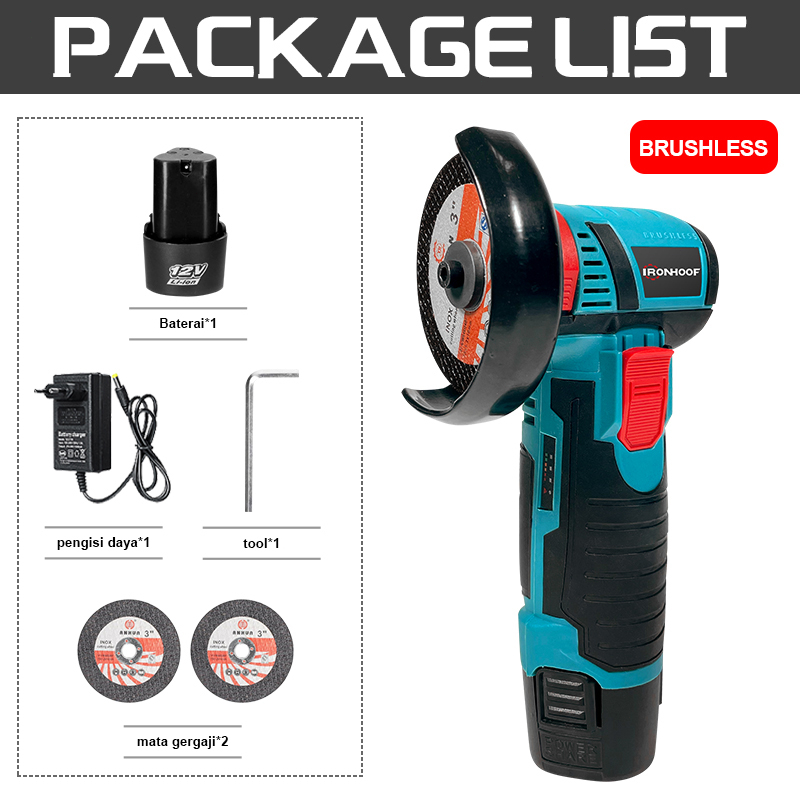Jual Brushless Angle Grinder Cordless Mesin Gerinda Tangan Gerinda ...