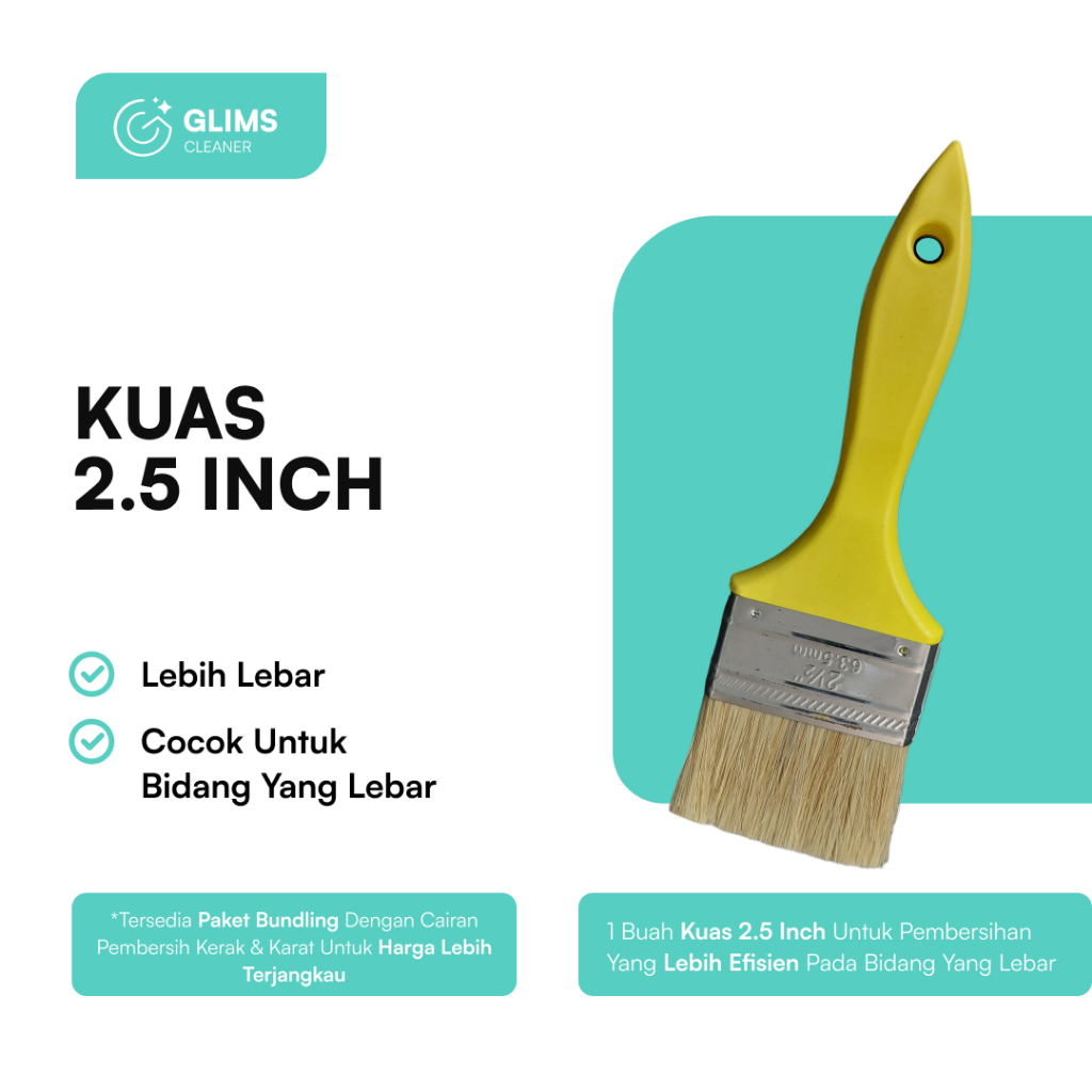 Jual Kuas Cat 2,5 Inch - Glims Cleaner | Shopee Indonesia