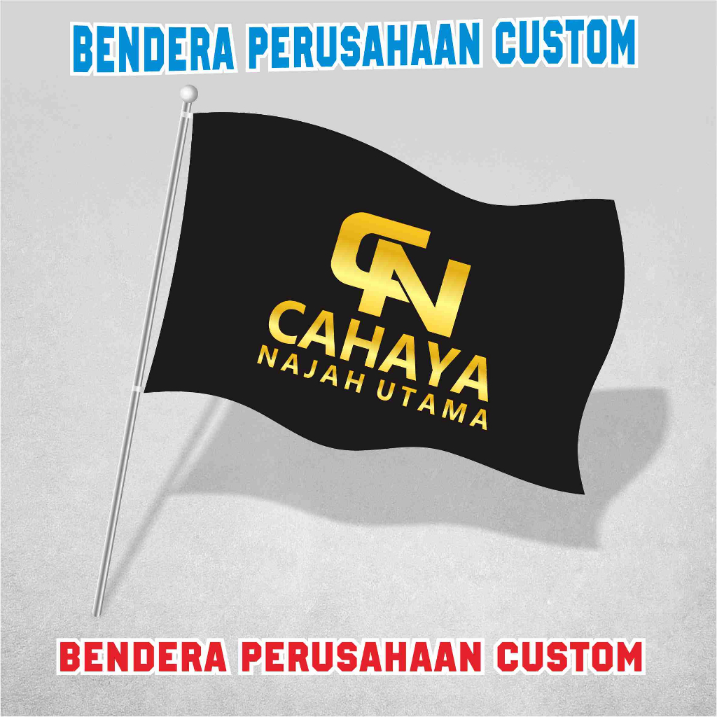Jual bendera perusahaan custom logo sendiri full printing | bendera ...