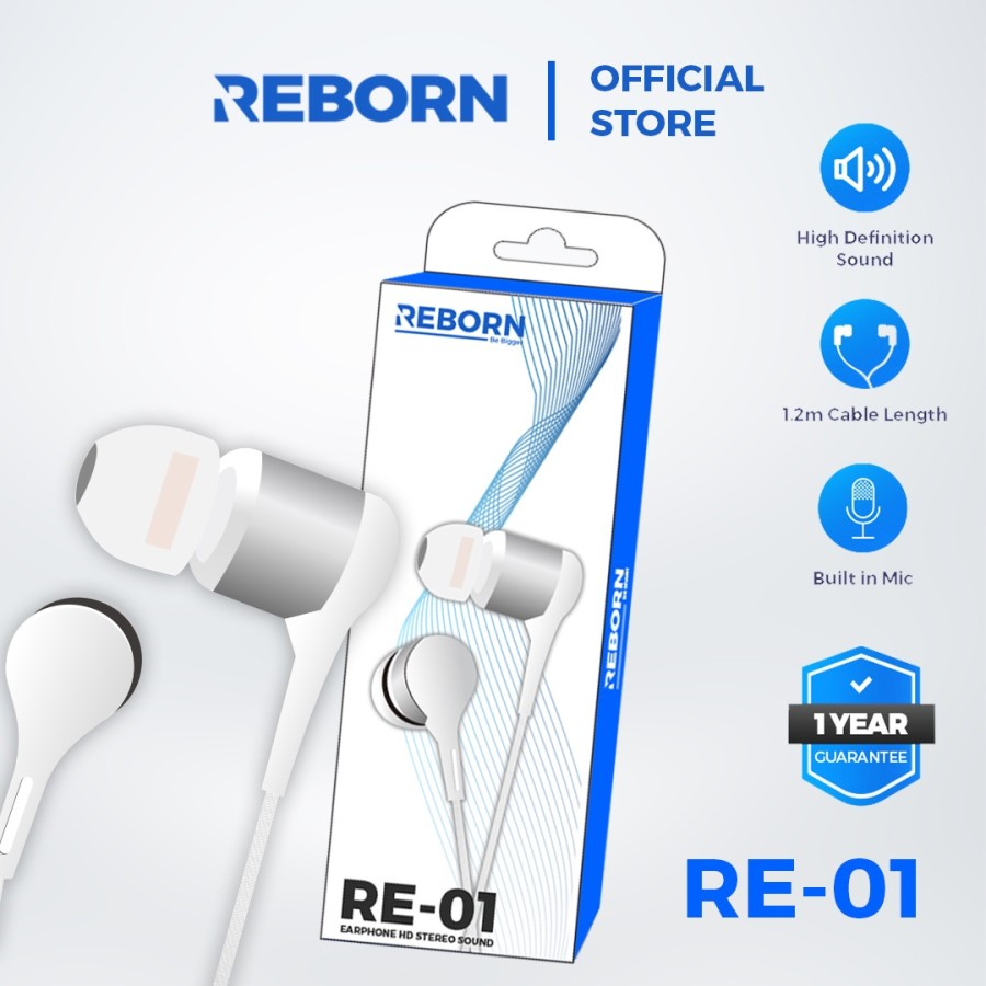 Jual REBORN RE 01 Headset HD Stereo Sound Wired Super Bass With Microphone | Shopee Indonesia
