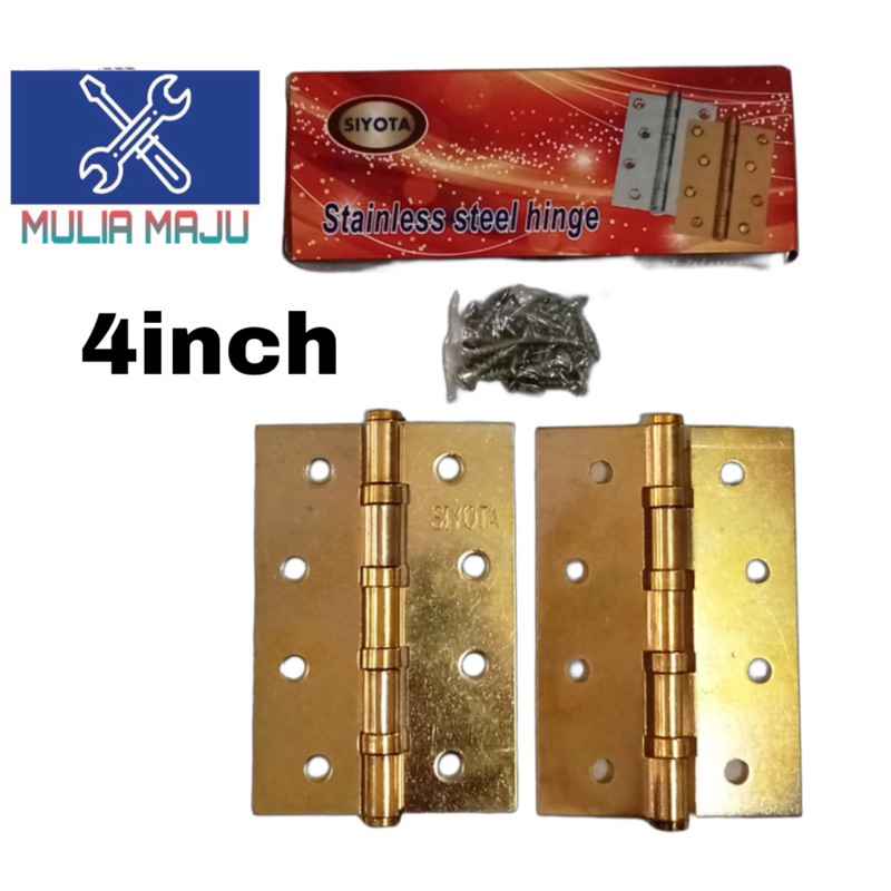 Jual ENGSEL PLAT SIYOTA 4INCH KUNING/ENGSEL PLAT JENDELA PINTU | Shopee ...