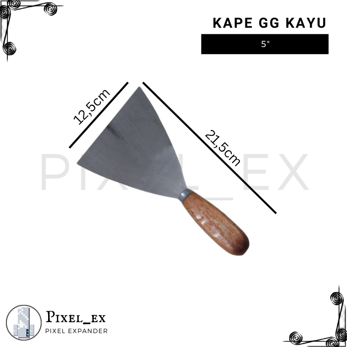 Jual Kape Gagang Kayu Plat Scraper 1 1/2 inch s/d 5 inch | Shopee Indonesia