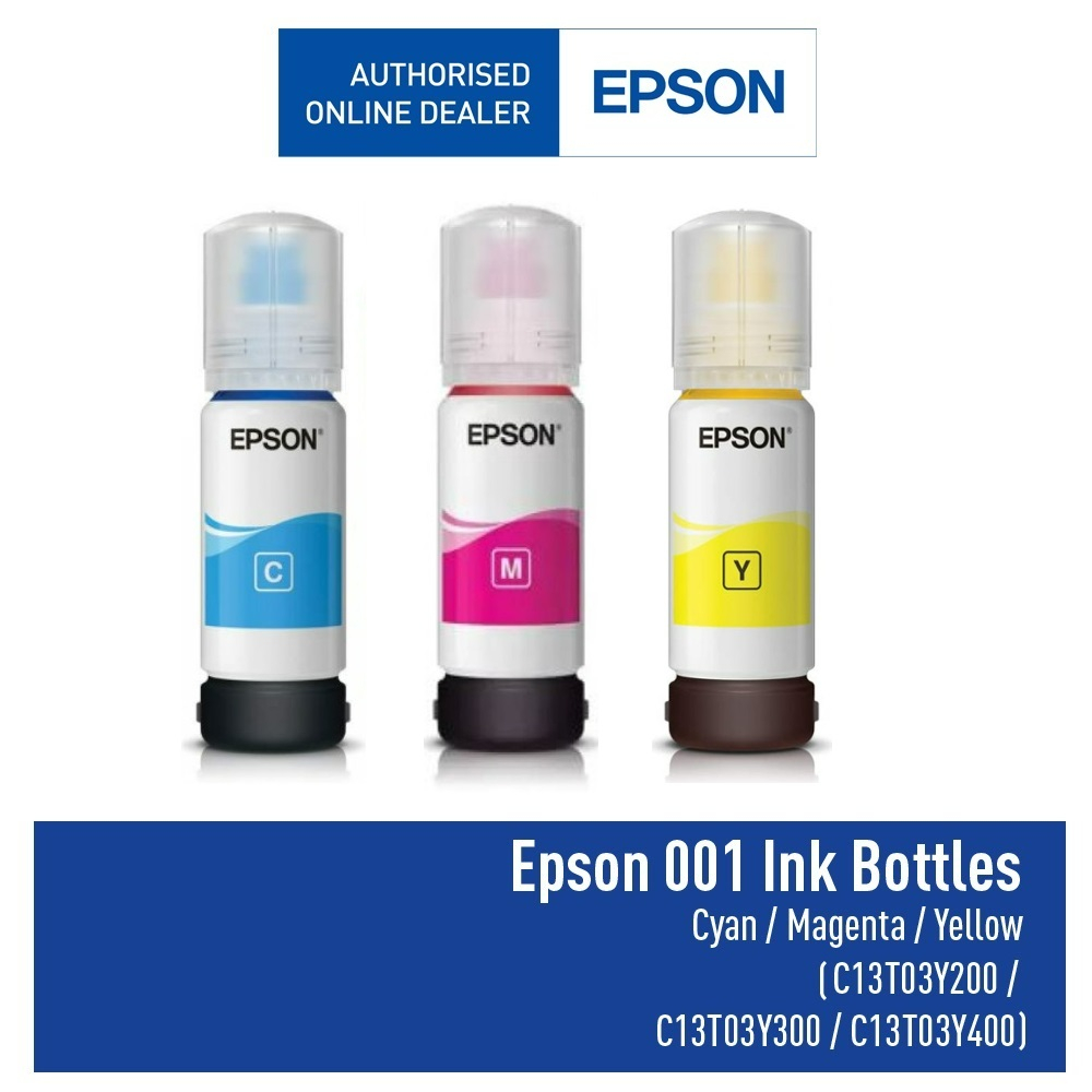 Jual Tinta Epson 001 Color ( Cyan / Magenta / Yellow ) Original ...