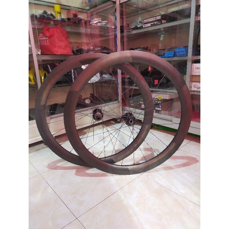 Jual velg road bike disc wheelset novatec R5 carbon disc brake wheelset ...