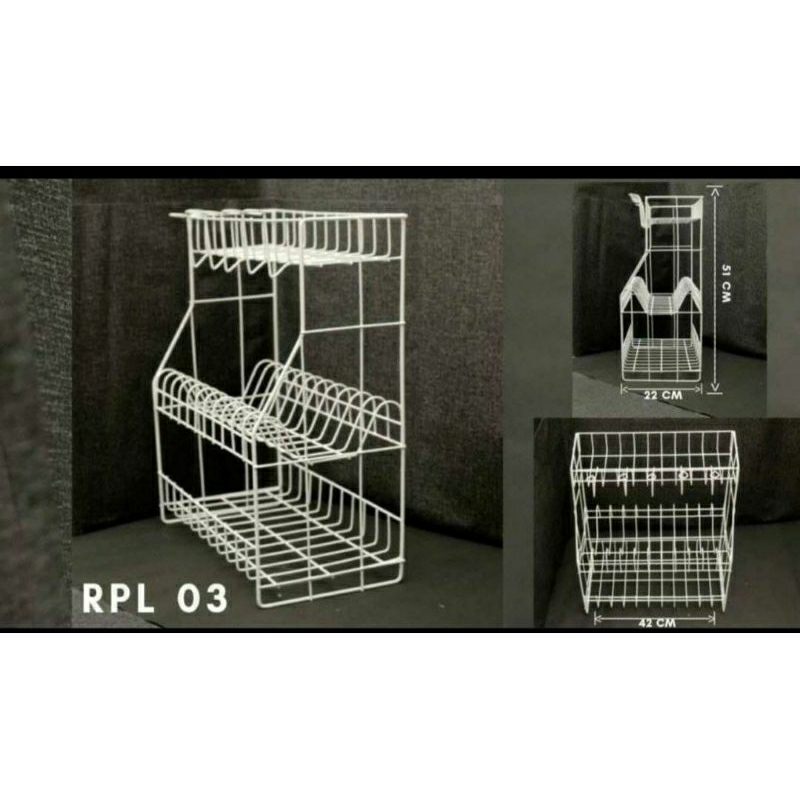 Jual RAK PIRING 3 SUSUN | Shopee Indonesia